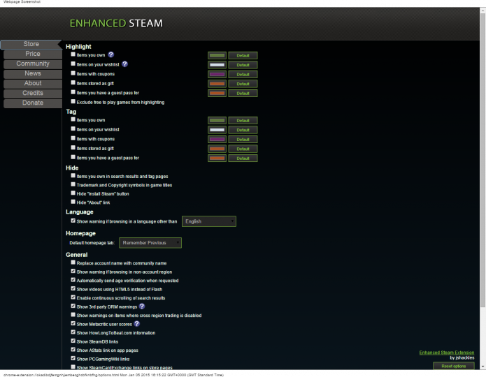 Enhanced Steam Options - SteamDB+Enhanced Steam Extensions - Gallery ...